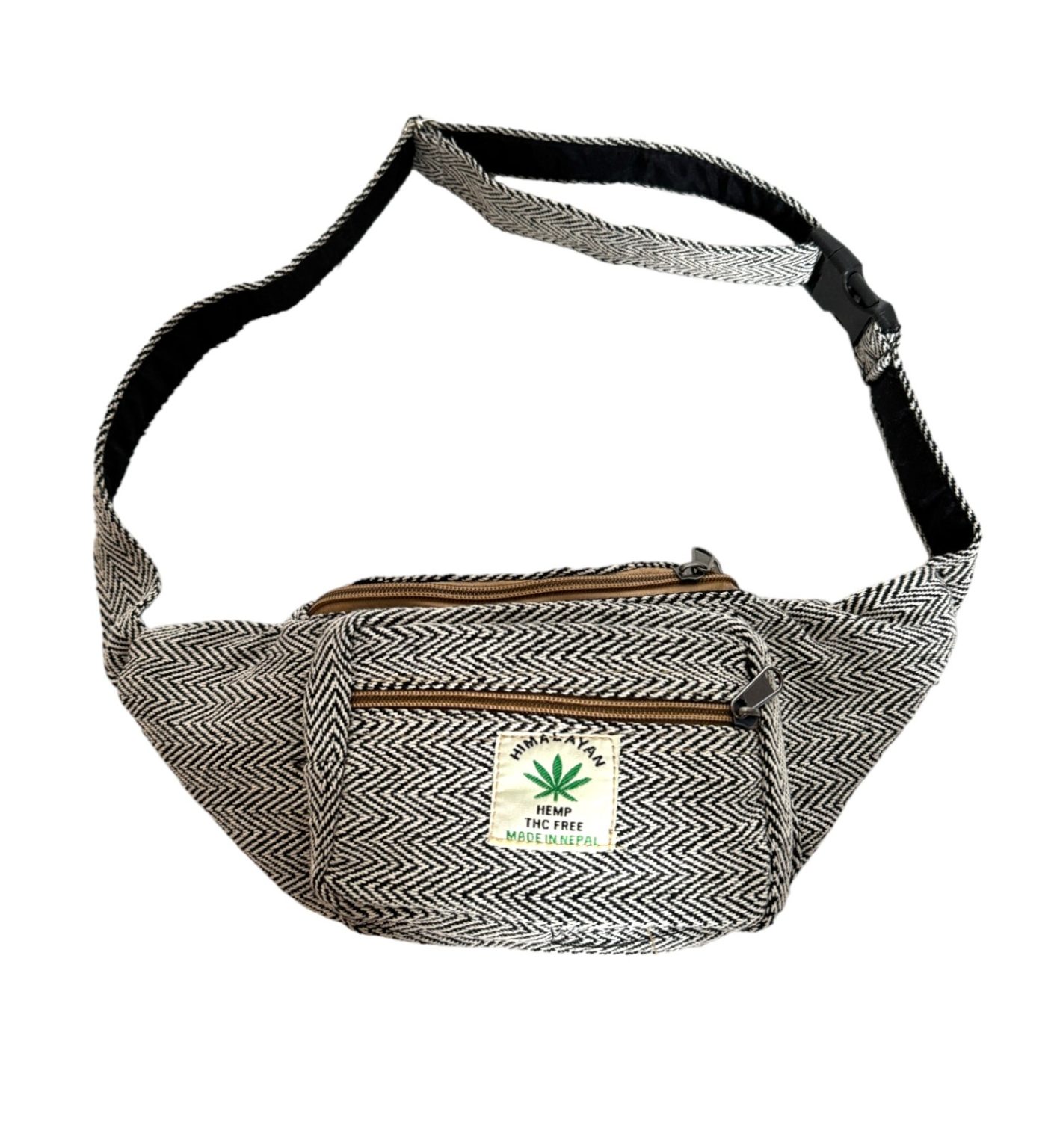Earthy Hemp Fanny Pack, Free Size Waist Utility Belt Bag - HIN