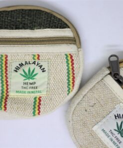 Hemp Round Coin Purse - Handicrafts In Nepal