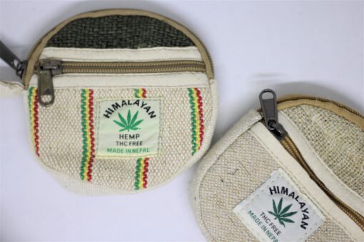 Hemp Round Coin Purse - Handicrafts In Nepal